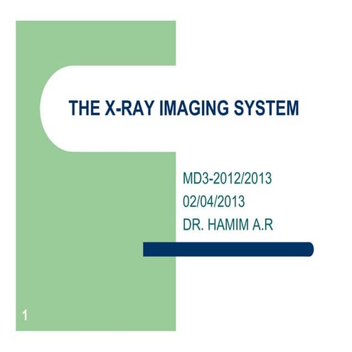 3. x ray imaging system | PDF