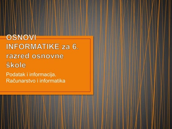 Informatika i društvo | PPT
