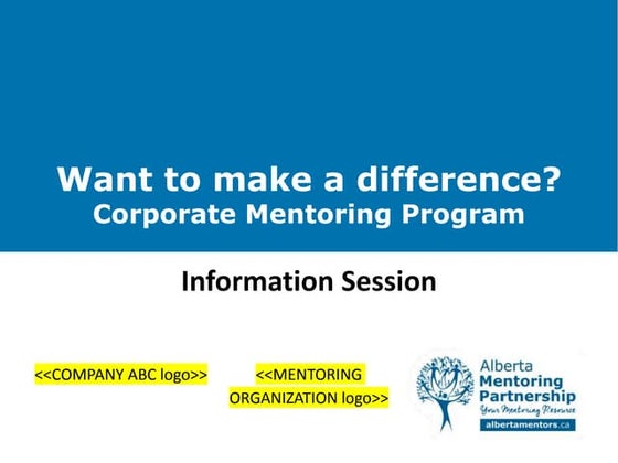 Mentoring Program Brochure | PPT