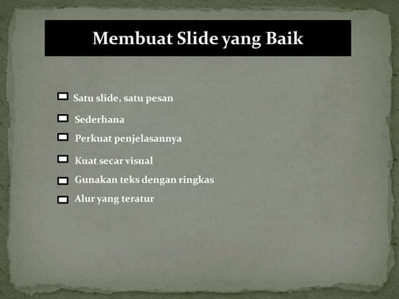 Membuat slide yang baik | PPT