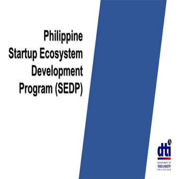 SEDP Milestones | PPTX | Startups | Business