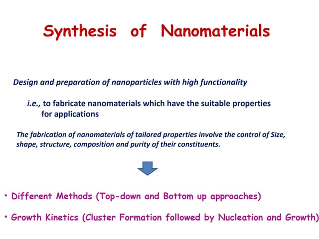TOP-DOWN AND BOTTOM-UP APPROACH IN SYNTHESIS OF NANOPARTICLES.pptx