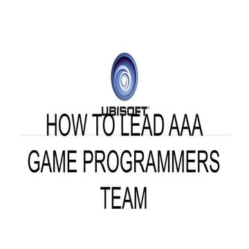 Mykhailo Kravets - “How to lead AAA game programmers team” GameCC 2017 ...