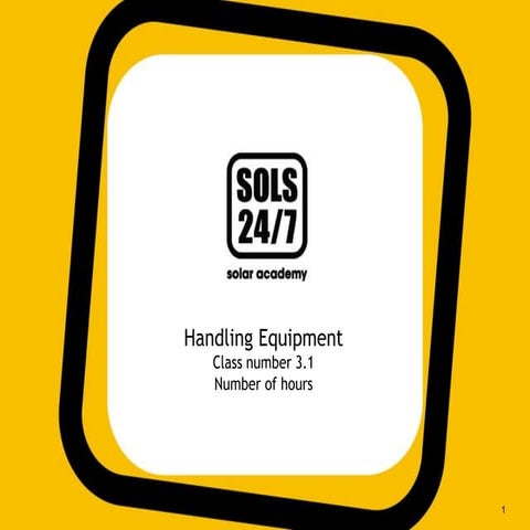 3.1 handling solar panels on the ground | PPTX