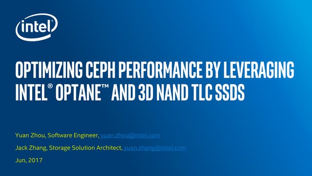 Ceph Day Beijing - Optimizing Ceph Performance by Leveraging Intel ... Ceph Day Beijing - Optimizing Ceph Performance by Leveraging Intel ...