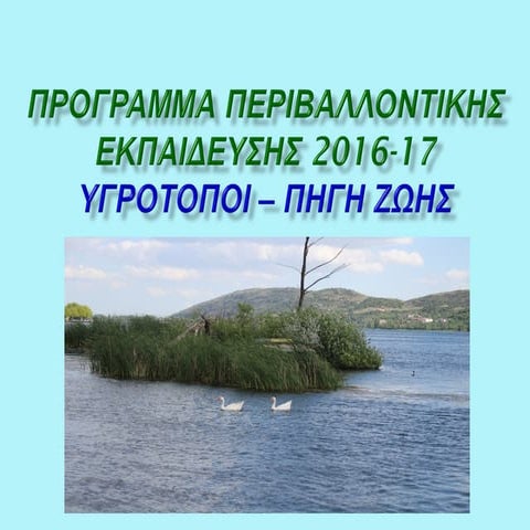 Υγρότοποι-πηγή ζωής | PPT