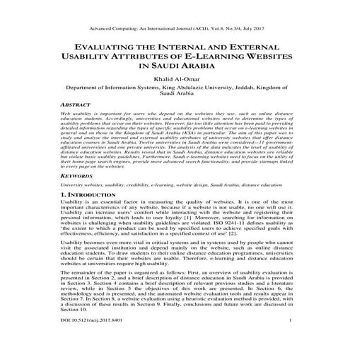 A MODEL FOR USABILITY EVALUATION OF LEARNING MANAGEMENT SYSTEMS | PDF