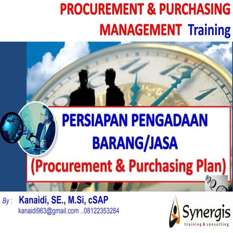 Procurement & Purchasing Plan_Materi Pelatihan "PROCUREMENT and ...