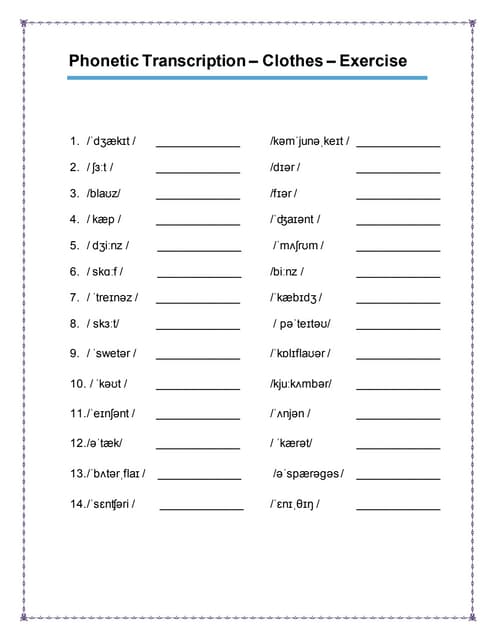 Phonetic transcription-colors-fruit | PDF