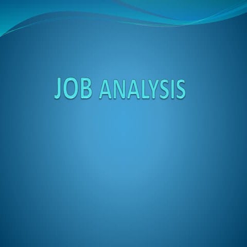 Job analysis | PPTX