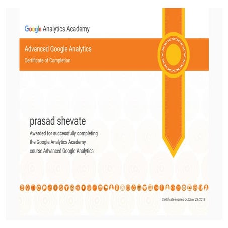 Google Analytics Academy Certificate 2 | PPT