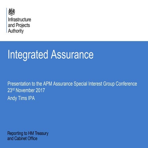 Delivering Assurance - Integrated assurance, Andy Tims (Phil Kemp), APM ...