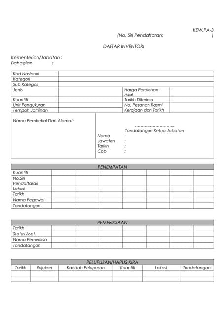 kew.pa 12 (sijil tahunan pemeriksaan harta modal dan inve | PDF