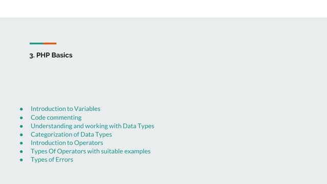 Php Basics Ppt