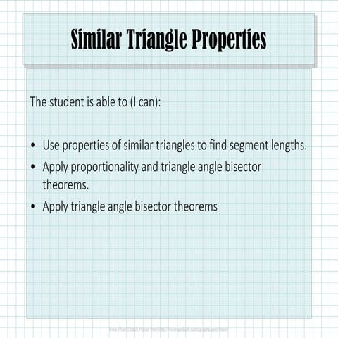 3.9.4 Similar Triangle Properties | PDF | Physics | Science