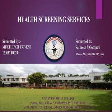 HEALTH SCREENING SERVICES | PPTX