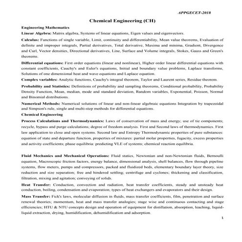 M.Sc Advanced Chemical Engineering Brochure | PDF