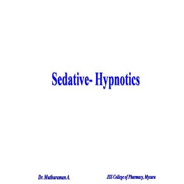 3.5 sedative hypnotics | PDF