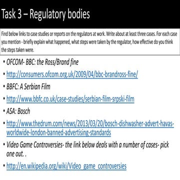 3. regulation of media sector task 3 | PPT