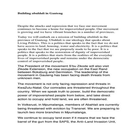 Land, the constitution and property rights in South Africa | PDF