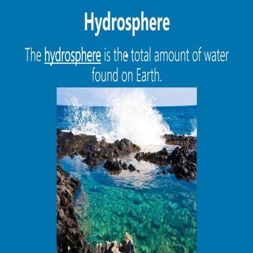 Earth's Subsystems Hydrosphere | PPTX