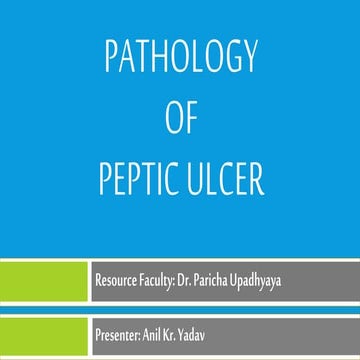 Pathophysiology of Peptic ulcer
