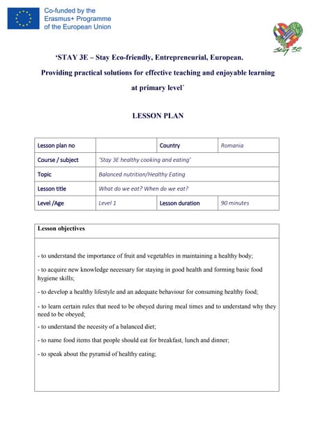The Six Essential Nutrients: Lesson Plan And Worksheet | PDF