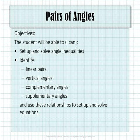 3.1 Pairs of Angles | PDF