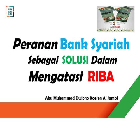 peranan bank syariah (ust. dwiyono) | PPT