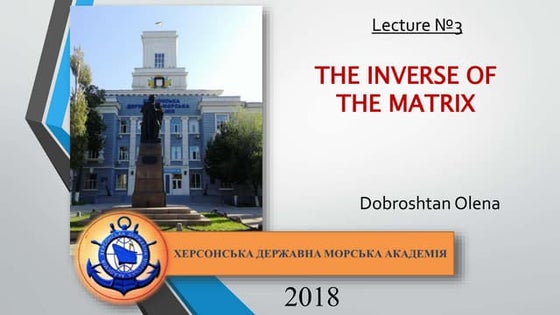 Presentation On Inverse Matrix Ppt