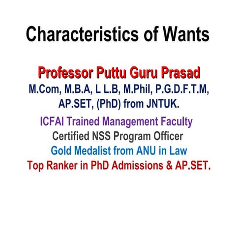 3.classification of wants ppt gp | PPT