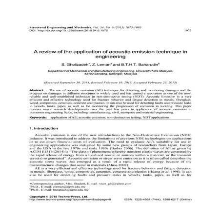 Acoustic Emission (AE) Testing | PPT