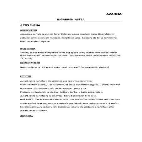 3.zikloko otoitza. azaroaren 2.astea | PDF