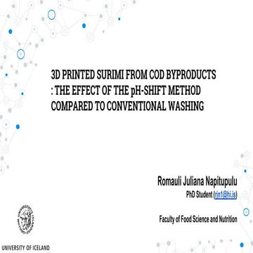 3d printing use of surimi | PPT