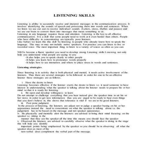 Mastering Listening Skills: Stages, Barriers, and Enhancement ...