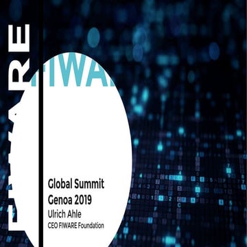FIWARE Global Summit - Summit Opening | PDF