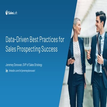 Data-Driven Best Practices for Sales Prospecting Success | PPT
