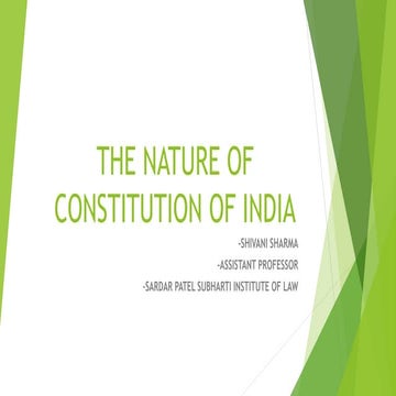 Constitution of India (PPT) | PPTX