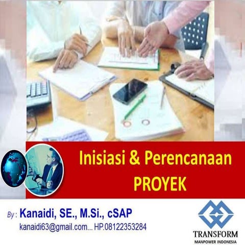 Inisiasi & Perencanaan Proyek _Materi Training "PROJECT MANAGEMENT" | PPTX