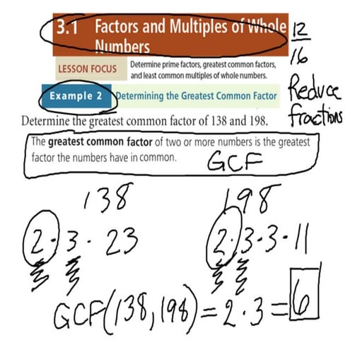 3.1 GCF and LCM notes | PDF