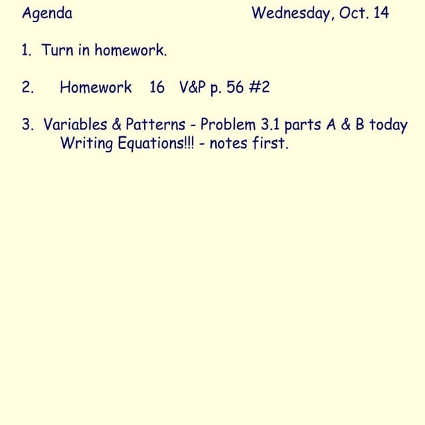 Variables & Patterns Problem 3.1 A & B | PPT
