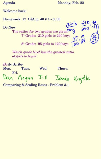 Comparing & Scaling Problem 3 1 Hex | PDF