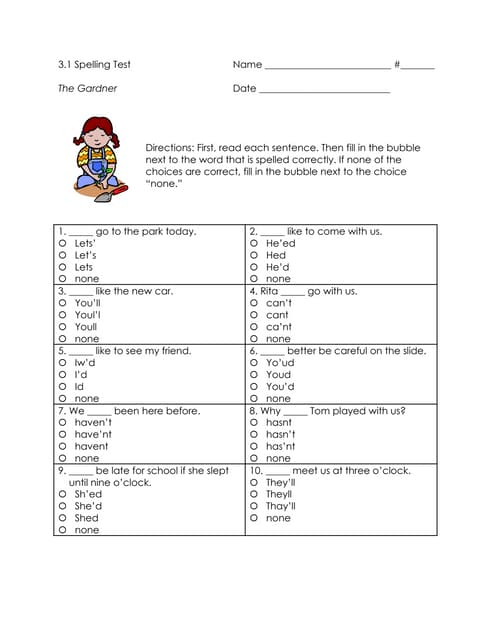 KS1 Compound Words Spelling Test | PPT