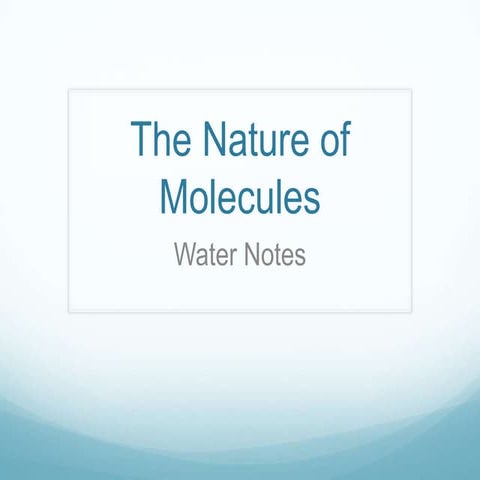3 1 water notes | PPTX