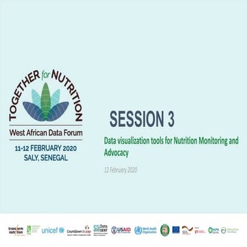 T4N - Session 3: Data visualization tools for Nutrition Monitoring and ...