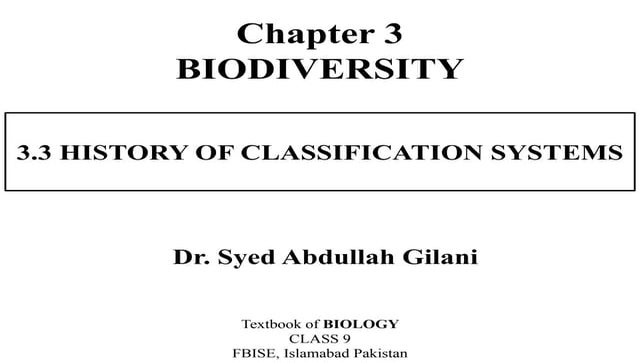 Class Biology Classification