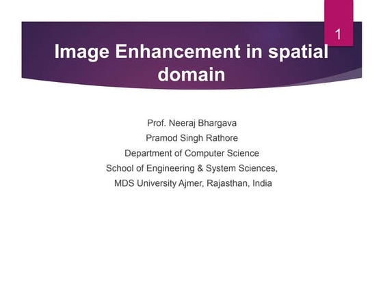 Image enhancement in frequency domain | PPT