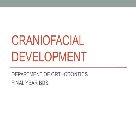 3. cranio facial development | PPTX | Pregnancy | Reproductive Health