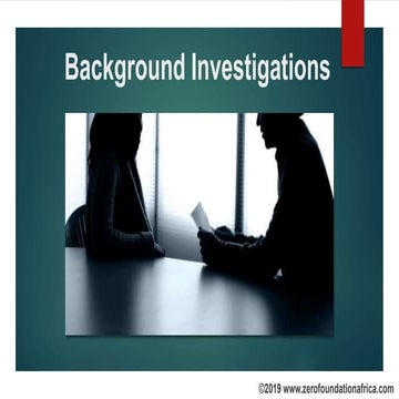 Background investigations | PPT
