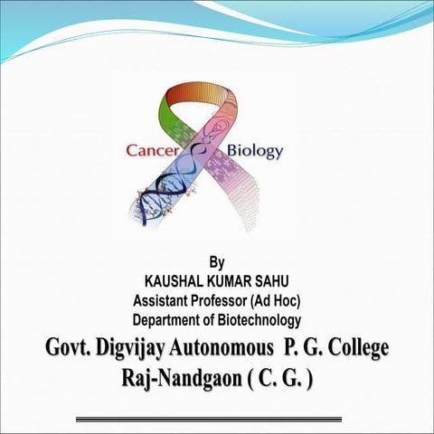 Pathophysiology of cancer | PPTX